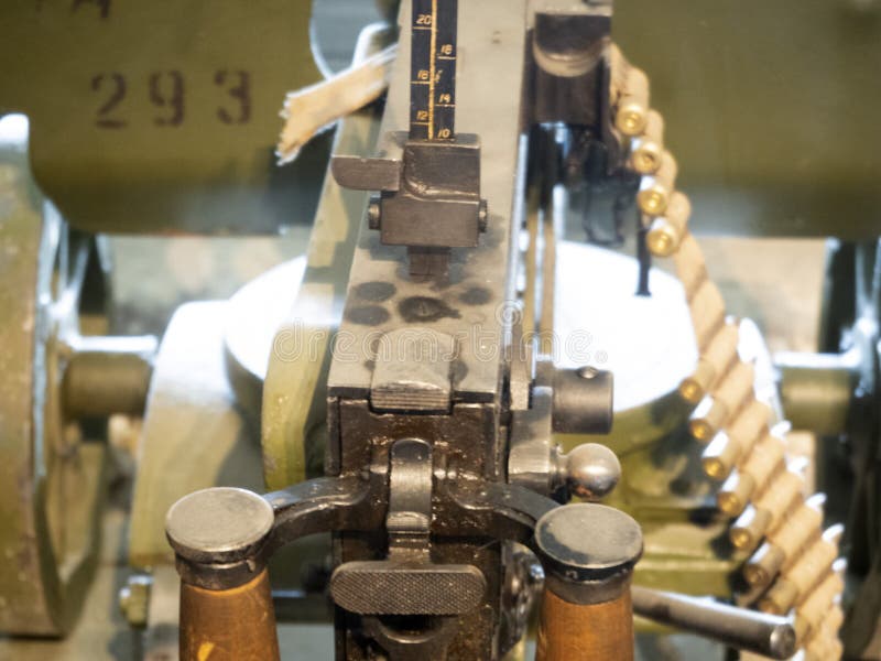 First World War Wwi Machine Gun Stock Image - Image of trigger ...