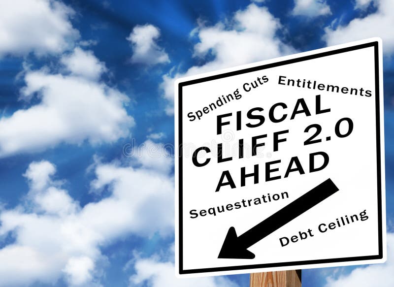 Fiscal cliff 2.0 stock image. Image of ceiling, currency - 28438841