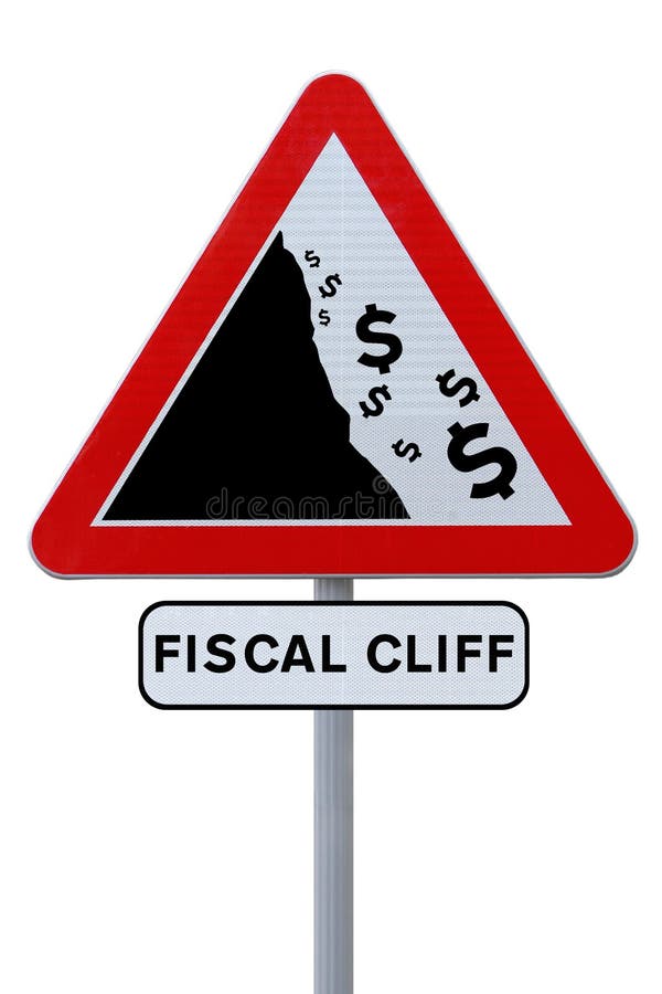 Fiscal Cliff Road Sign stock image. Image of america - 28380229