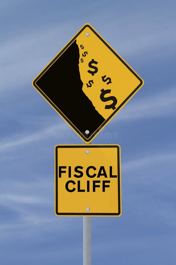 Fiscal Cliff Road Sign stock image. Image of dollar, economic - 29672295