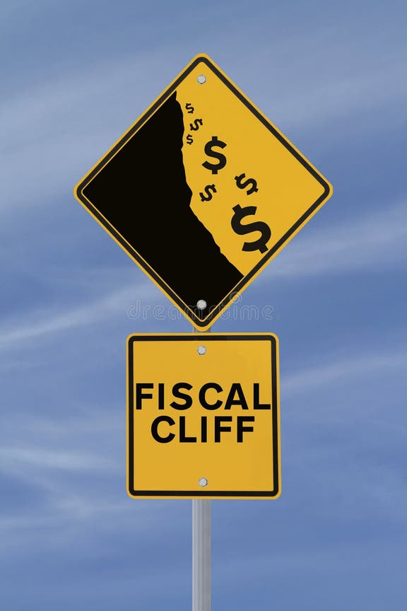 Fiscal Cliff Road Sign stock image. Image of dollar, economic - 29672295