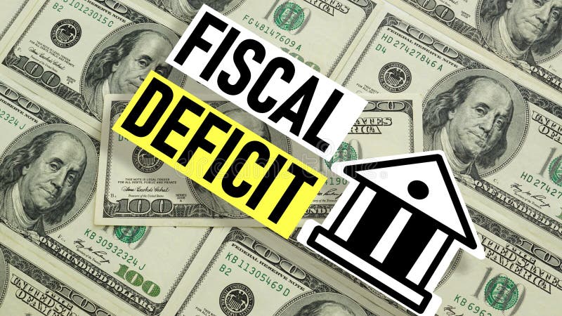 Fiscal Deficit is Shown Using the Text Stock Photo - Image of investing ...