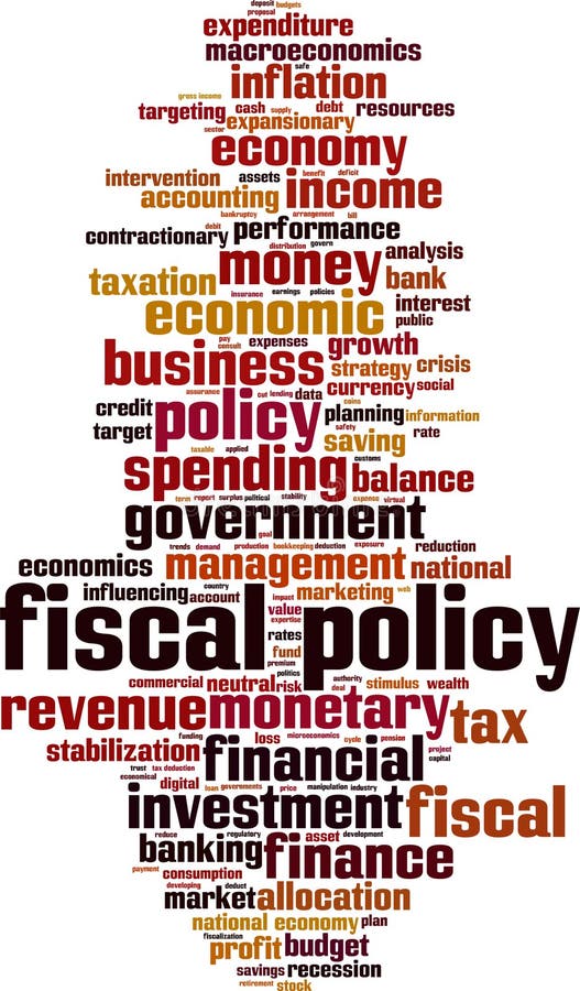 Fiscal policy word cloud stock vector. Illustration of performance ...