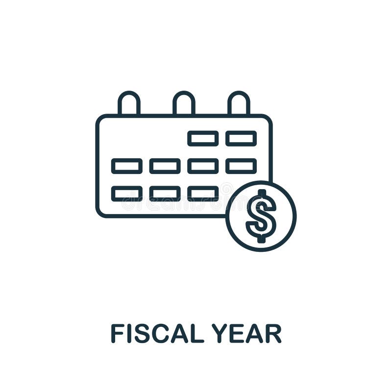 Fiscal Year Icon Outline Style. Thin Line Creative Fiscal Year Icon for ...