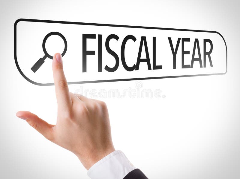Fiscal Year Written in Search Bar on Virtual Screen Stock Image - Image ...
