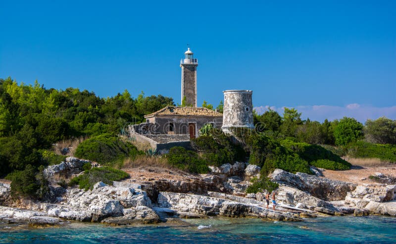 Fiscardo stock photo. Image of ionian, lighthouse, fiscardo - 45941716