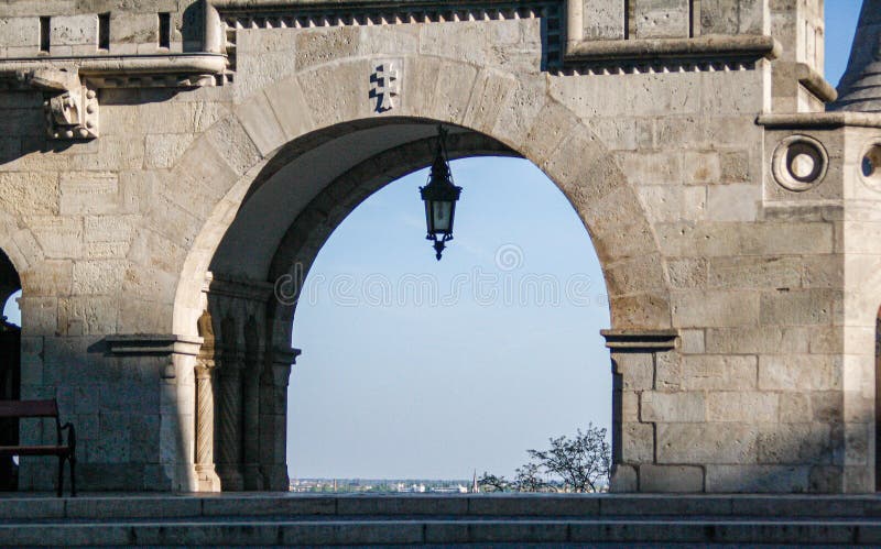 Fichermans Bastion - gate stock photo. Image of architecture - 179550844