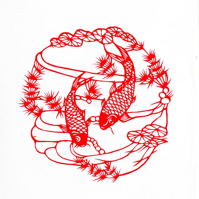 Chinese Lucky Fishes Design Illustration Stock Vector - Illustration of ...