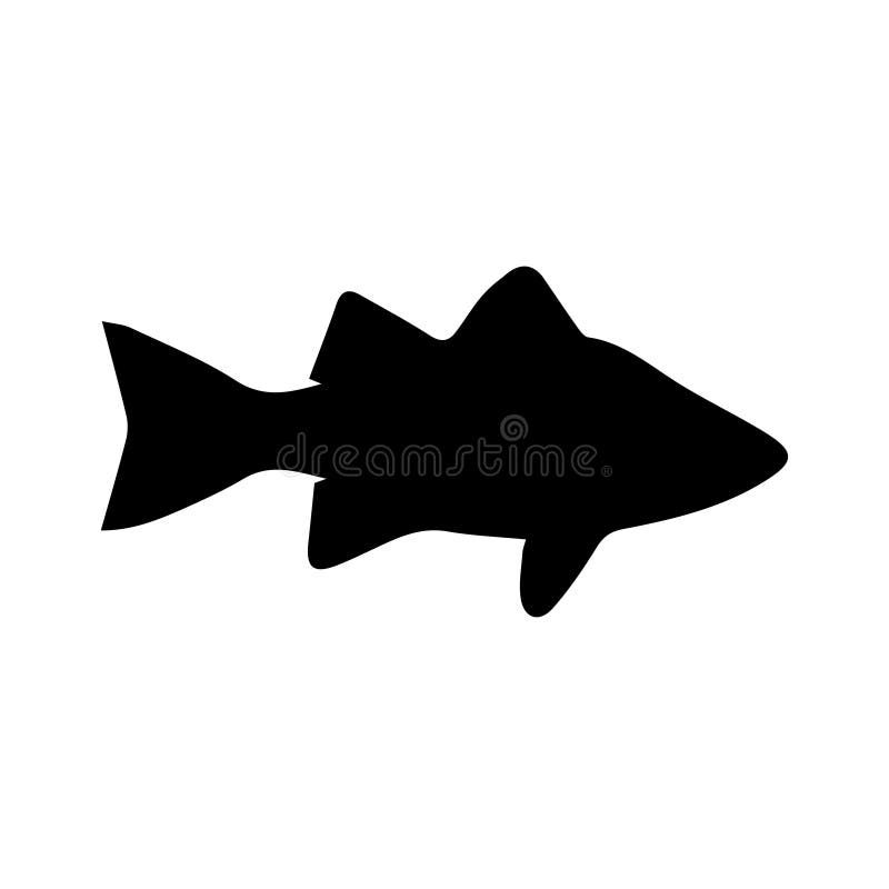 Fish silhouette stock vector. Illustration of animal - 136190772