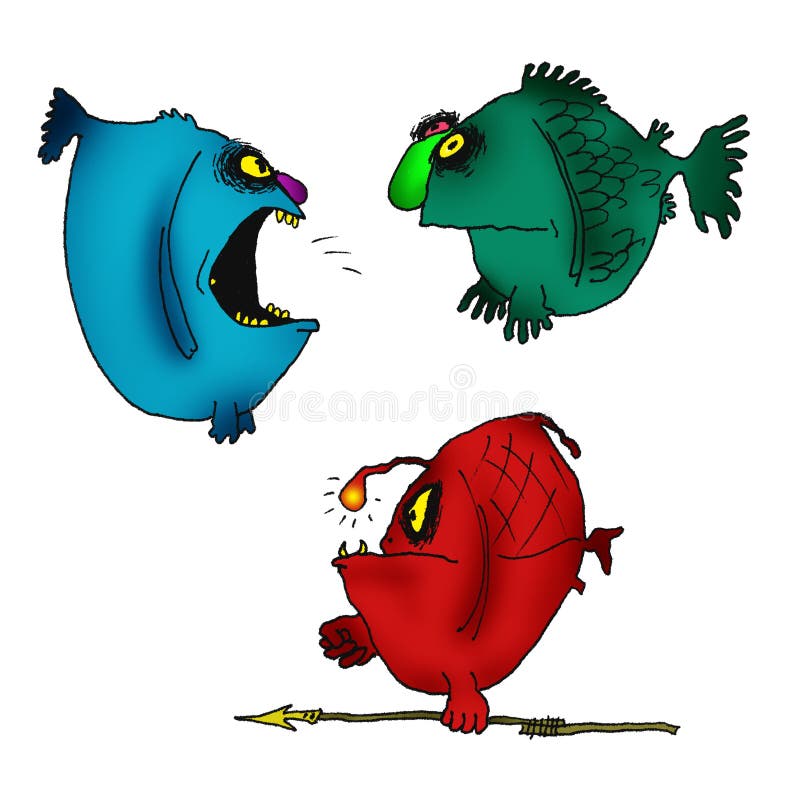 Fish Front stock illustration. Illustration of drawing - 136736