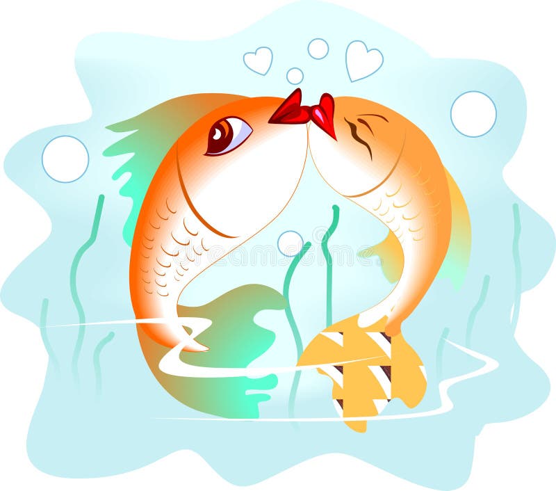 Cartoon Kissing Fish Stock Illustrations – 145 Cartoon Kissing Fish ...