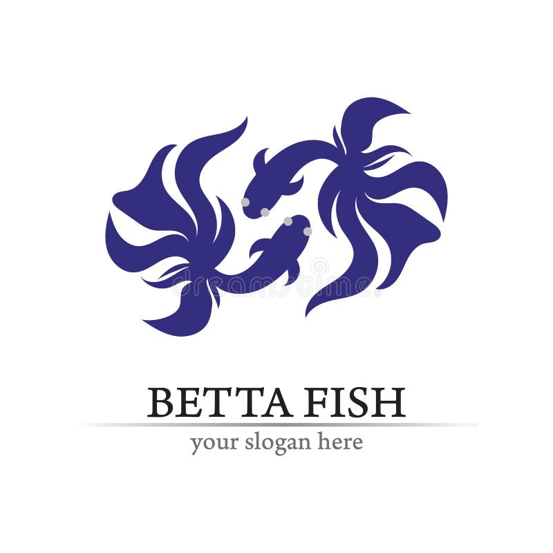 Fish Animal Aquatic Logo Beta Fish Design Vector and Illustration Stock ...