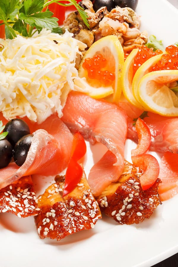 Fish appetizer stock photo. Image of salmon, party, pepper - 25239700