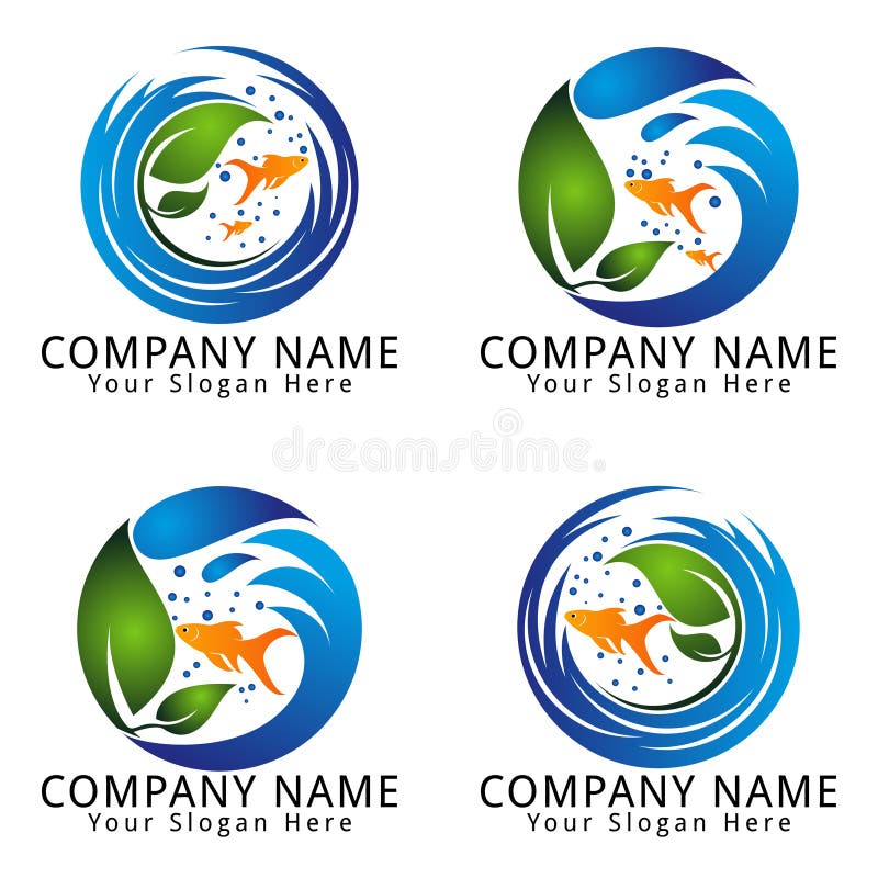 Fish Aquarium Logo stock vector. Illustration of brand - 58265588