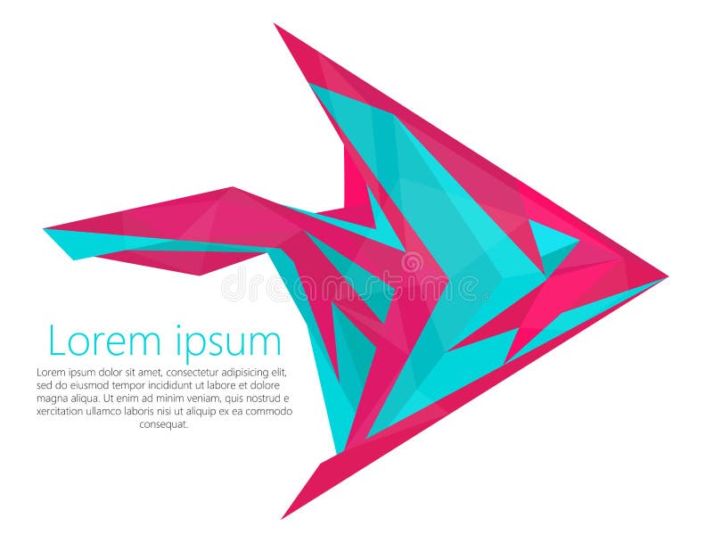 Fish Arrow Logo Modern Material Design Concept Stock Vector ...