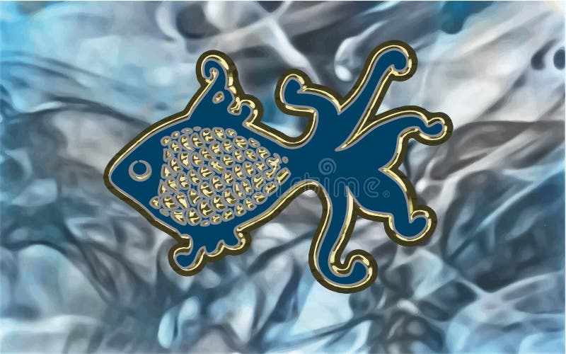 Fish in art style stock vector. Illustration of marine - 224835526