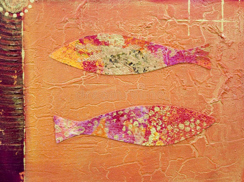 Fish artwork stock illustration. Illustration of acrylic - 5078349