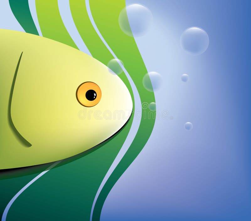 Abstract Tropical Fish on Colorful Background, Logo Design Template ...