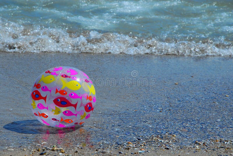 Fish ball on the beach stock image. Image of flops, concept - 42306205