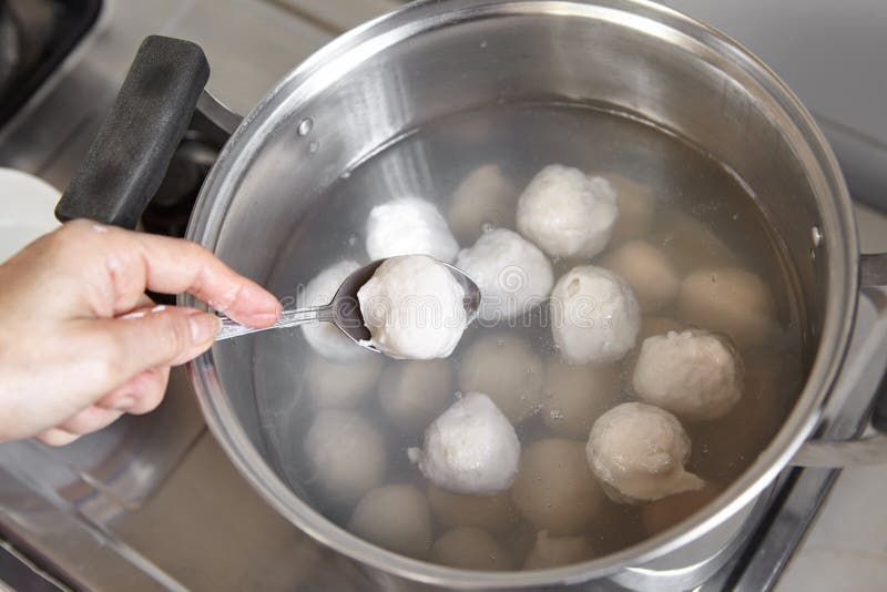 Fish ball stock image. Image of soup, ball, kitchen, fish - 55056127