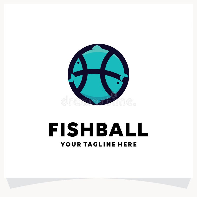Fish Ball Logo Design Template Stock Vector - Illustration of sign ...