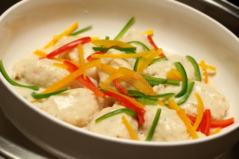 Fish ball whitesauce stock photo. Image of paprika, freshness - 33358598