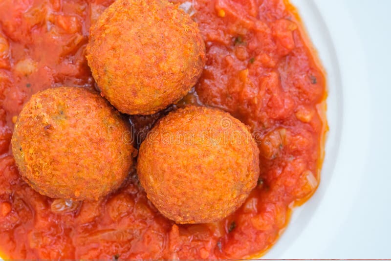Fish balls on the plate stock photo. Image of baked - 250704858