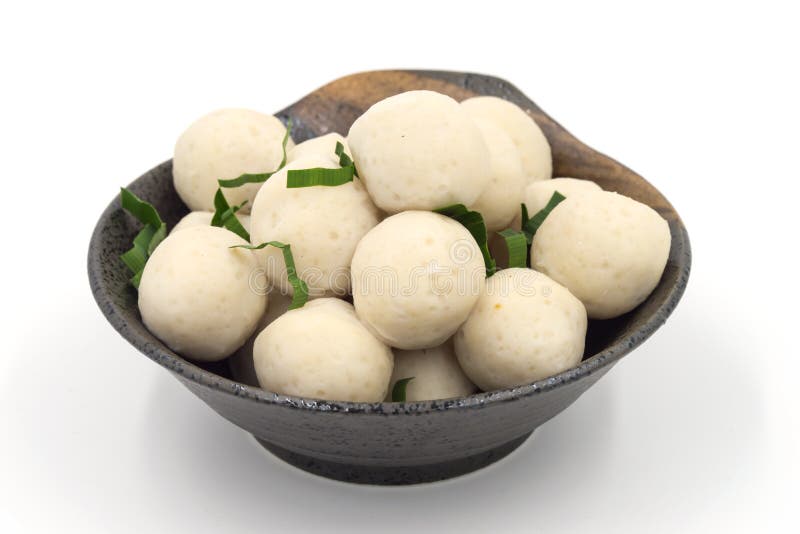 Fish Balls on White Background. Stock Image - Image of dine ...