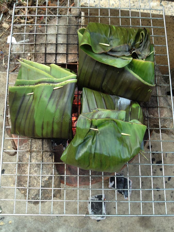 Fish in banana Leaves stock photo. Image of food, banana - 51792900