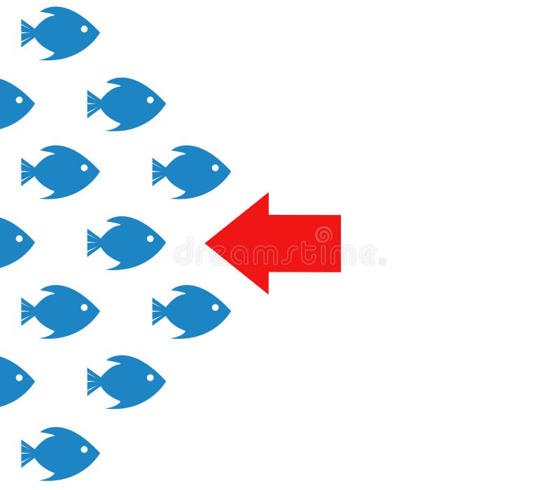 Fish Against Current Stock Illustrations – 36 Fish Against Current ...