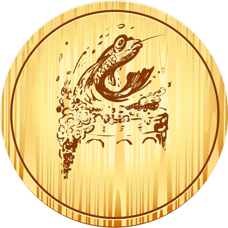 Fish and beer. stock vector. Illustration of drew, drops - 20875799