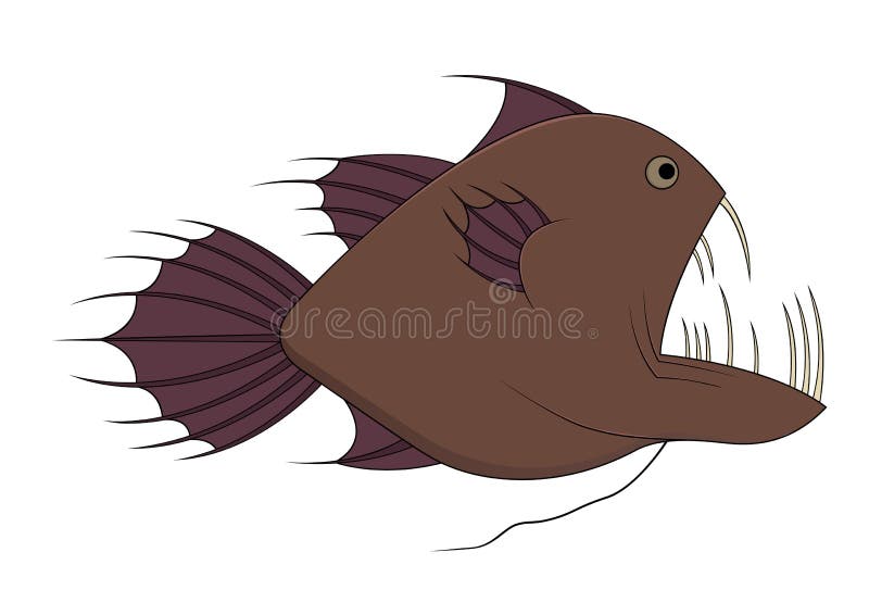 Fish with big teeth stock vector. Illustration of simple - 41725693