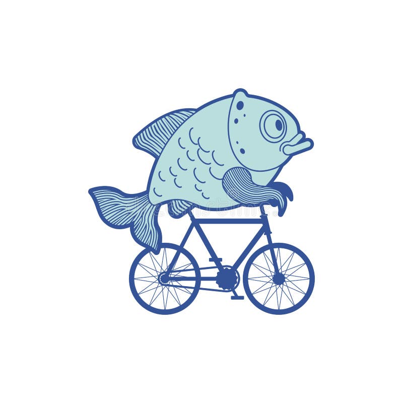 Montar En Bicicleta Clipart Fish
