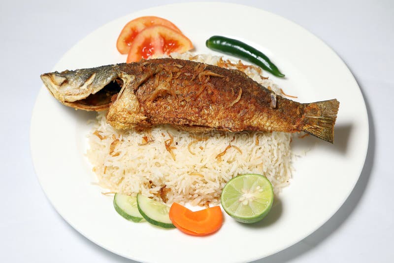 Fish biryan stock image. Image of food, fried, arabic - 92168073