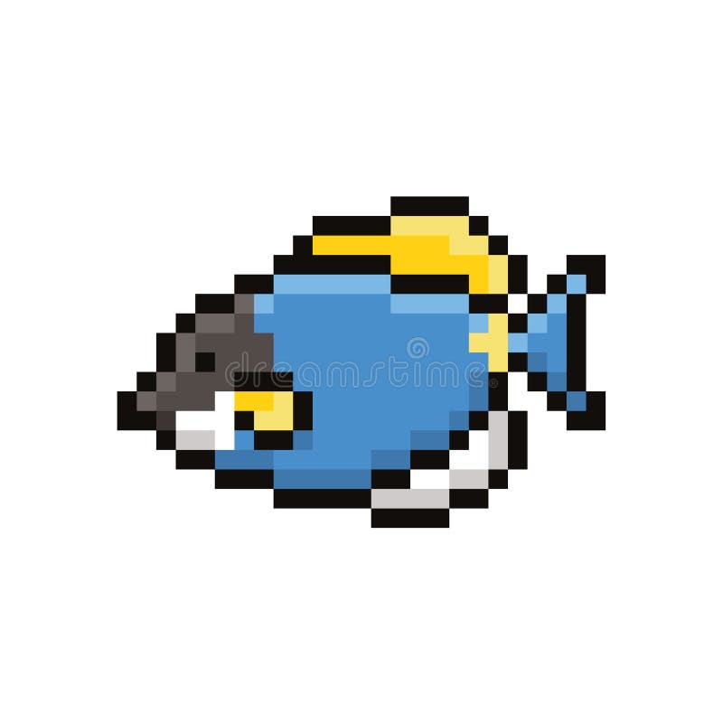 Fish 8-bit Vector Illustration. Vector Illustration Decorative Design ...