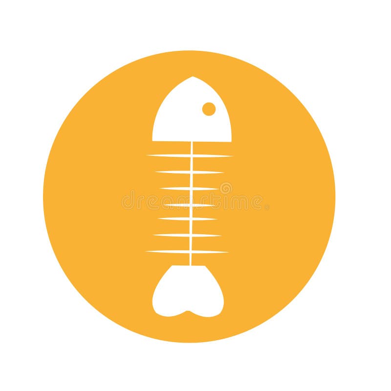 Fish bone cat food stock vector. Illustration of sign - 80756503
