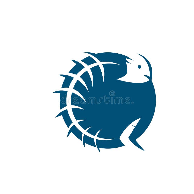Fish Bone Icon Vector Illustration Design Template Stock Vector ...