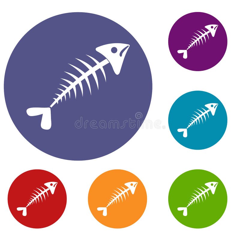 Fish Bone Icon, Cartoon Style Stock Vector - Illustration of cartoon ...