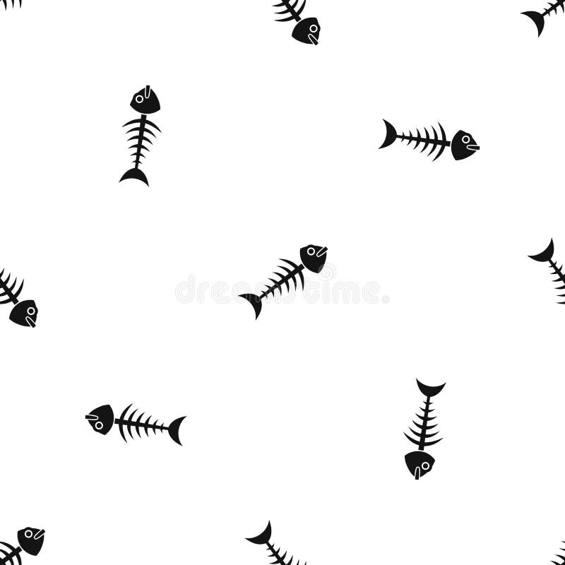 Fish bone pattern seamless stock vector. Illustration of repeating ...