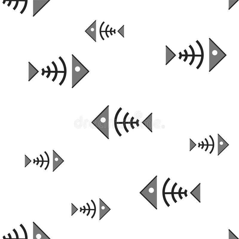 Fish Bone in Water, Vector Logo Stock Vector - Illustration of ...