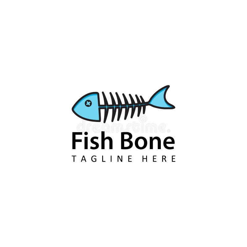 Fish Bone Skeleton Logo Template Design Vector Stock Vector ...
