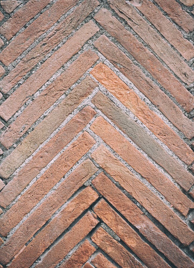 Fish Bone Texture of Aged Red Bricks Stock Photo - Image of arrow ...