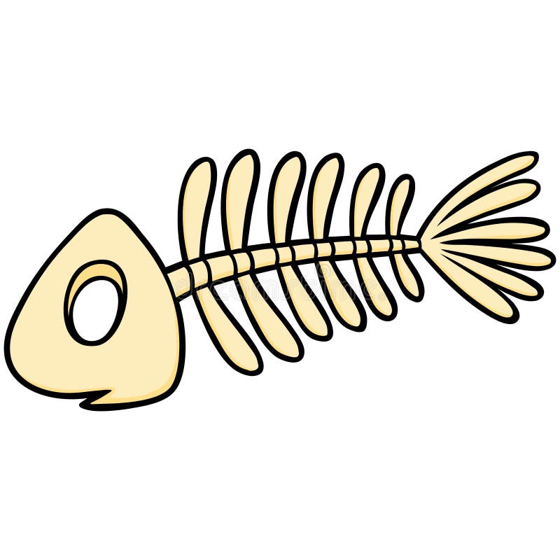 Fish Bones stock vector. Illustration of fish, person - 55195375