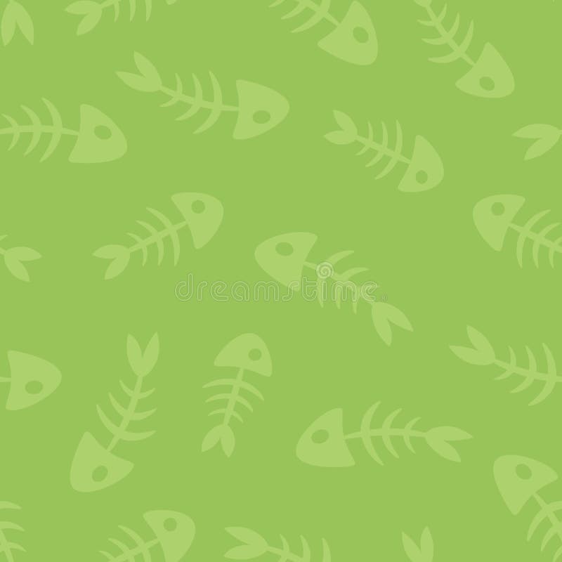Fish Bones.Vector Seamless Pattern Stock Vector - Illustration of ...