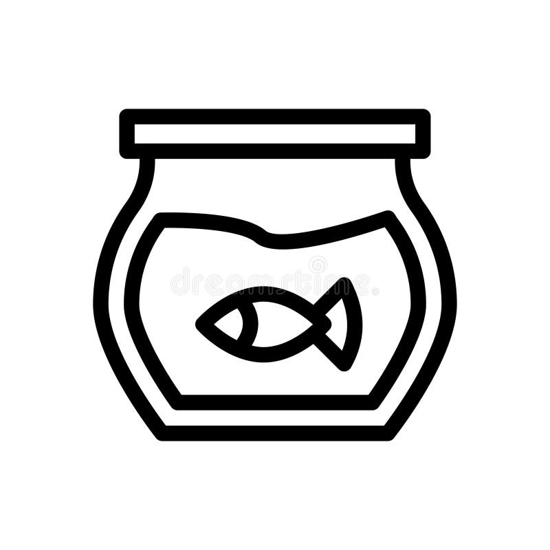Fish Bowl Icon Illustration Vector Graphic Stock Vector - Illustration ...