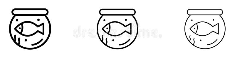 Fish bowl icon vector stock illustration. Illustration of love - 348390620