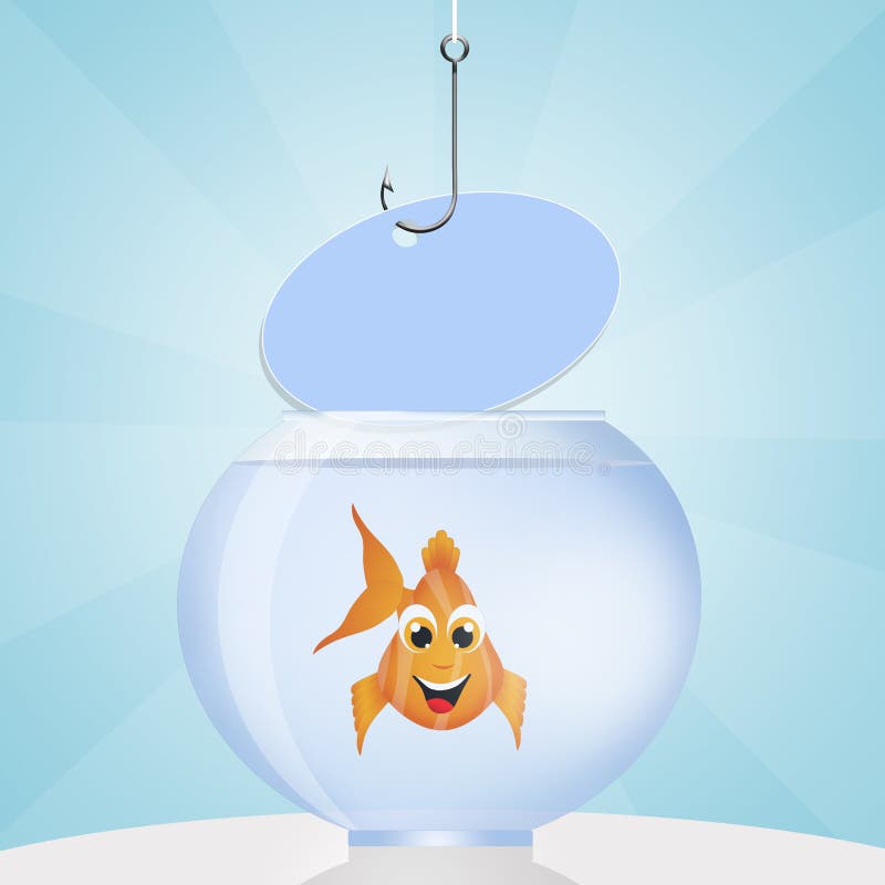 Red fish in the bowl stock illustration. Illustration of bowl - 78222703