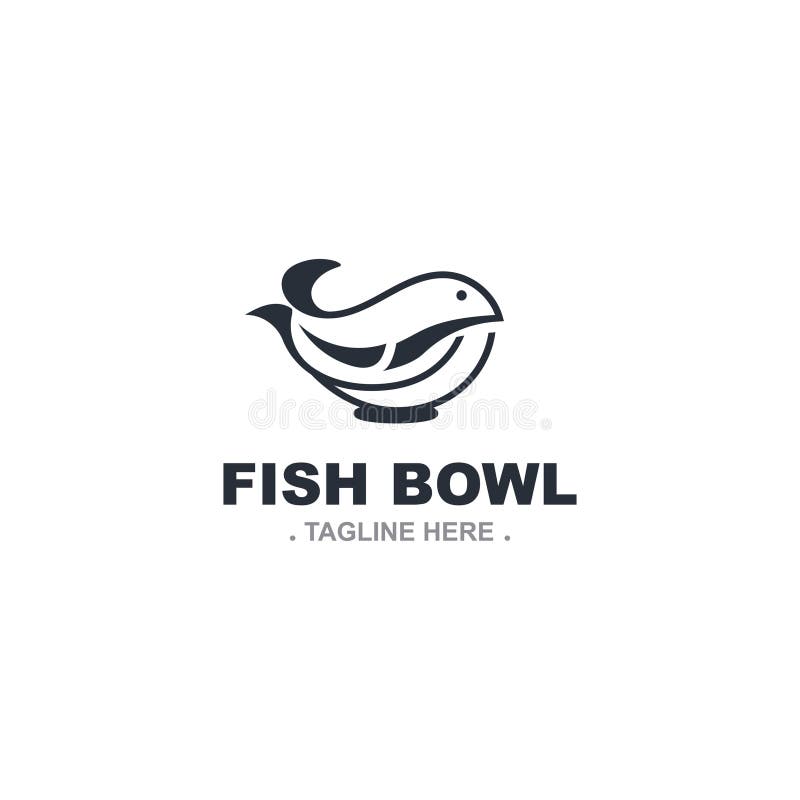 Fish Bowl Logo Design, Restaurant Logo Symbol Minimal Illustration ...