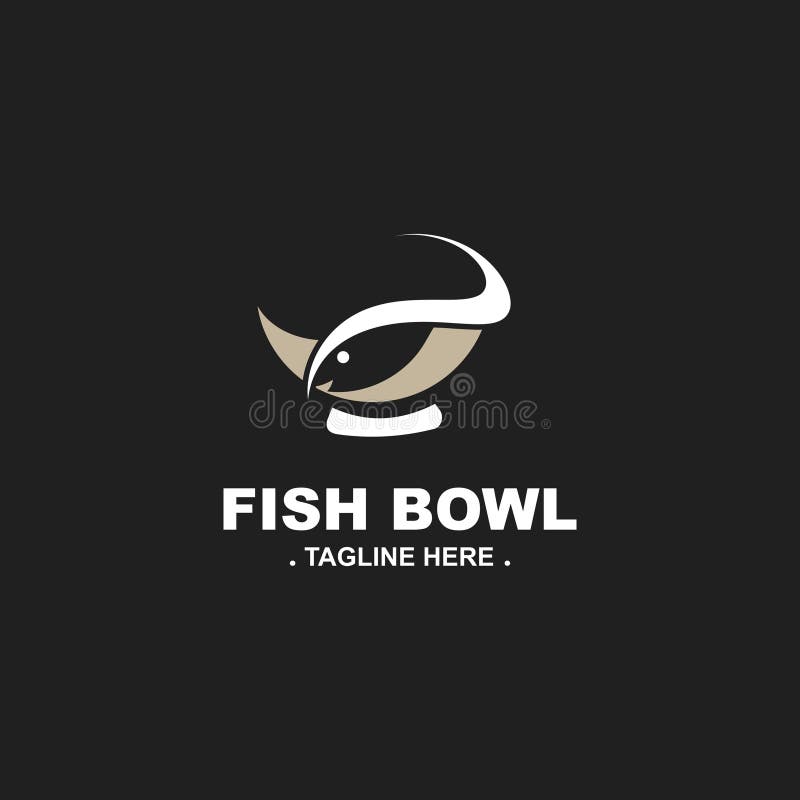 Fish Bowl Logo Design, Restaurant Logo Symbol Minimal Illustration ...