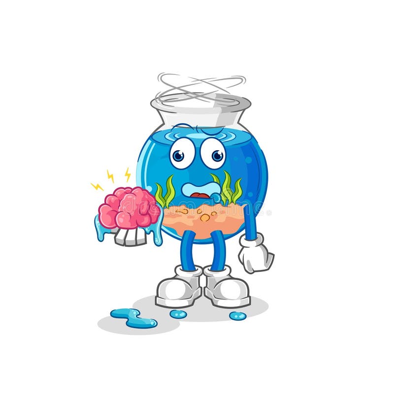 Fish Bowl No Brain Vector. Cartoon Character Stock Vector ...